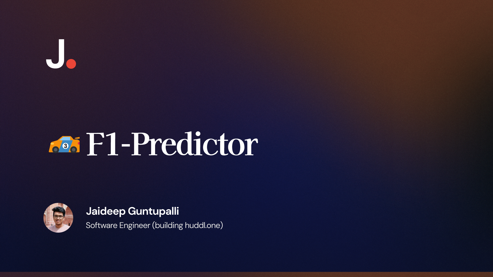 🏎️ F1-Predictor | Jaideep Guntupalli